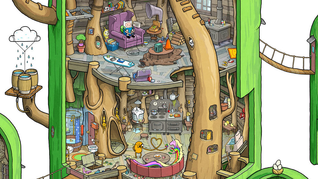 Conoce a detalle el interior de la casa del árbol de Finn y Jake ...